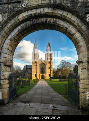 Southwell Cathedral Seen From the Old Cemetery Stock Photo - Alamy