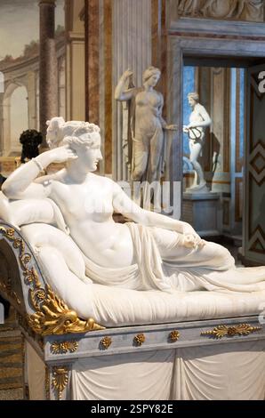 Paolina Borghese as Venus Victrix 1808 by Antonio Canova Stock Photo ...