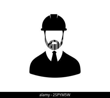 Construction worker profile icon vector illustration graphic design ...