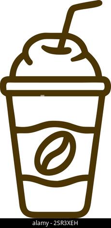 Coffee culture iced latte cup icon Stock Vector Image & Art - Alamy