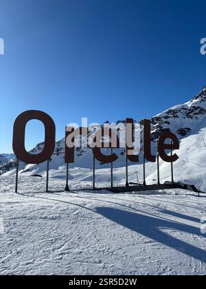 Skiing in Orelle Stock Photo - Alamy