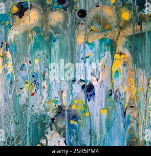 Acrylic paint abstract pour Stock Photo - Alamy