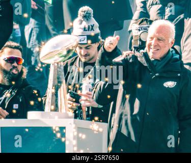 Philadelphia Eagles team owner Jeffrey Lurie, center left, and Brandon ...