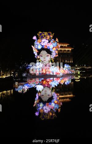GUANGZHOU, CHINA - FEBRUARY 5, 2025 - A Giant Goddess lamp group is ...