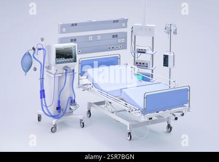 Illustration of an intensive care unit Stock Photo - Alamy