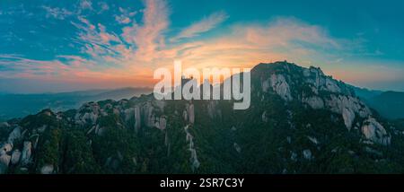 Natural scenery of Taimu Mountain in Ningde, Fujian Province, China ...