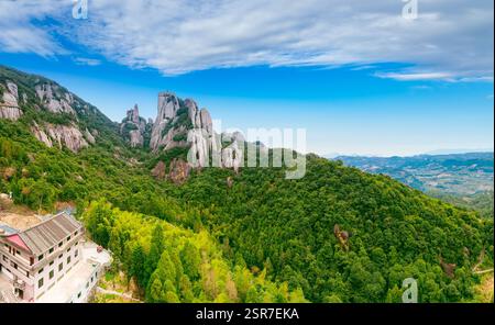 Aerial photography of Taimu Mountain in Ningde City, Fujian Province ...