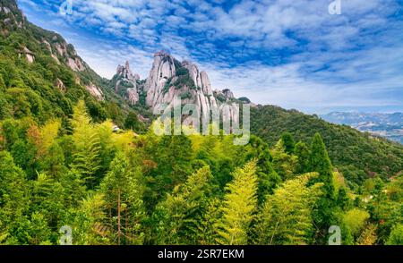 Aerial photography of Taimu Mountain in Ningde City, Fujian Province ...
