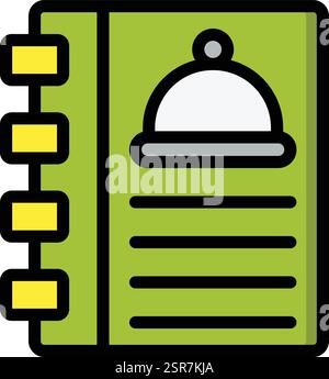 Cook Book icon vector, filled flat sign, solid pictogram isolated on ...