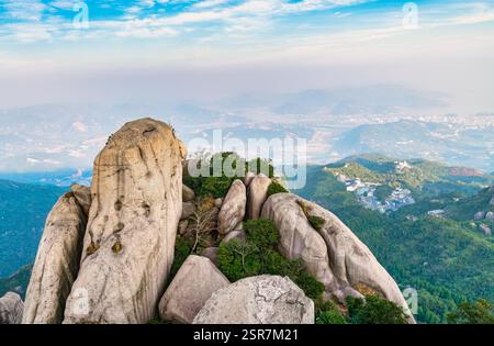 Aerial photography of Taimu Mountain in Ningde City, Fujian Province ...