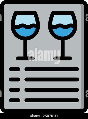 Wine menu app icon. Alcoholic drinks list. Alcohol bar menu. UI/UX user ...