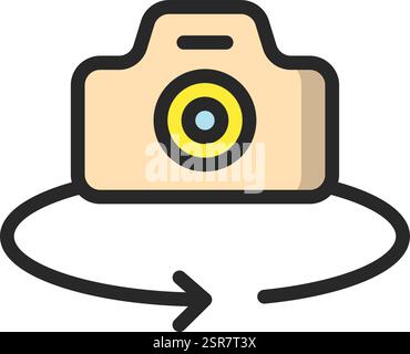 Rotate icon vector, filled flat sign, solid pictogram isolated on white ...