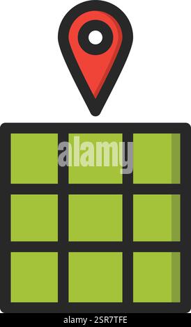Grid icon vector, filled flat sign, solid pictogram isolated on white ...