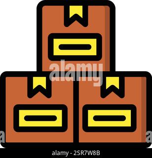Boxes vector icon. Modern vector illustration concepts. Easy to edit ...