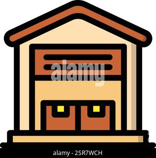 warehouse goods glyph icon vector illustration Stock Vector Image & Art ...