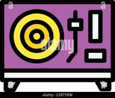 Vinyl icon vector, filled flat sign, solid pictogram isolated on white ...