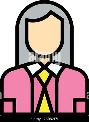 Secretary icon vector, filled flat sign, solid pictogram isolated on ...