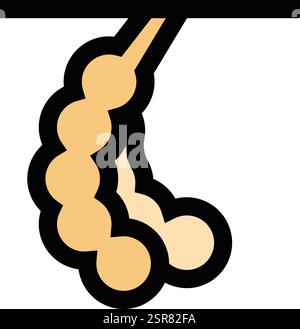 Tamarind icon logo sign vector outline in black and white color Stock ...