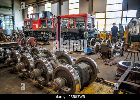 Mechanical workshop in Jenbach station of the historical steam ...