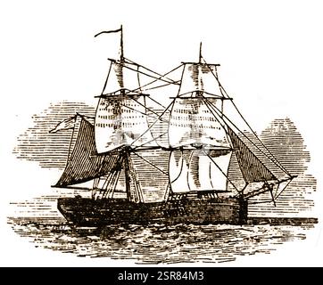 Sailing Ship Terms - An old illustration showing a A Patamar, Pattamar ...