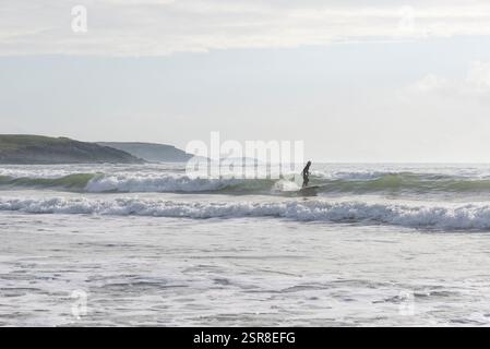 Surf at Rhosneigr Anglesey North Wales Uk Stock Photo - Alamy