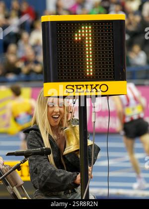 Keely Hodgkinson rings the bell for the National 800m finals during The ...