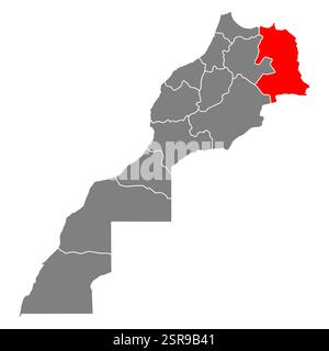 Oujda City (Kingdom of Morocco, Oriental Region) map vector ...