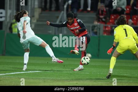 Livia Peng (Werder), Leverkusen, Germany. 12th Feb, 2025. Women DFB ...