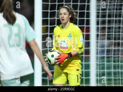 Livia Peng (Werder), Leverkusen, Germany. 12th Feb, 2025. Women DFB ...