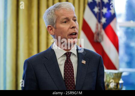 Chris Wright, US energy secretary, following a television interview at ...