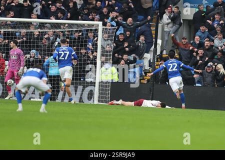 Yousef Salech of Cardiff City scores his teams first goal to make it 1 ...