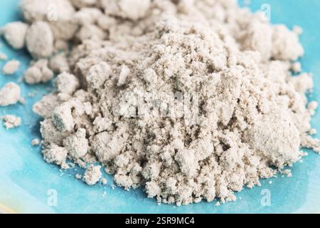 Kala namak or Black salt of South Asia on a wooden spoon Stock Photo ...