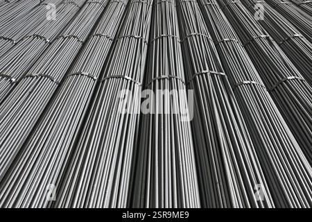 Bundles of Twisted Steel Rods used for construction Industry India ...