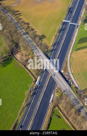 Construction site of a bridge over the A3 motorway near Erlangen ...