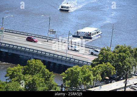 aerial view of Princes Bridge over the Yarra River Melbourne CBD Stock ...