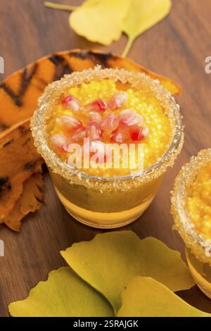Pumpkin pudding with tapioca pearls, lodz, poland Stock Photo - Alamy