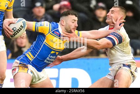 Leeds Rhinos' Jake Connor and Wakefield Trinity's Oliver Pratt during ...