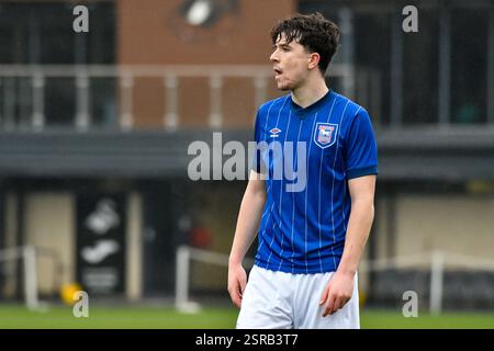 Landore, Swansea, Wales. 15 February 2025. George Iorpenda of Ipswich ...