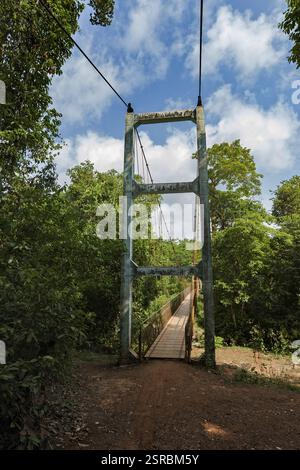 Hanging bridge, karnataka, india, asia Stock Photo - Alamy