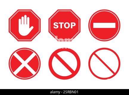 stop, do not cross, ban, forbidden, social sign, vector illustration ...