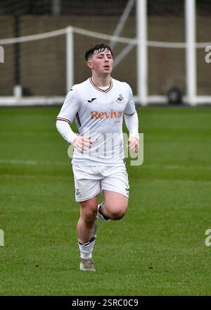 Landore, Swansea, Wales. 15 February 2025. George Chenery of Ipswich ...