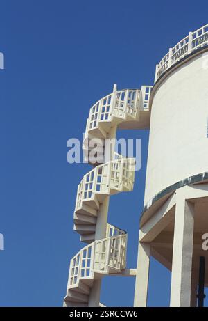 Spiral round concrete staircase for huge overhead rcc water tank ...