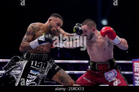 James Dickens (right) in action against Zelfa Barrett (left) at the Co ...