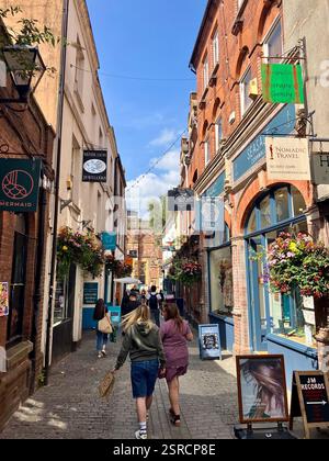 Window shopping, Gandy Street, Exeter, Devon, England Stock Photo - Alamy