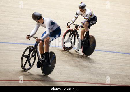 HEUSDEN-ZOLDER - Track cyclists Harrie Lavreysen and Mateusz Rudyk ...
