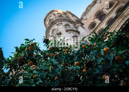 Malaga, Spain, 28 December 2024 Historic religious landmark on Malaga ...