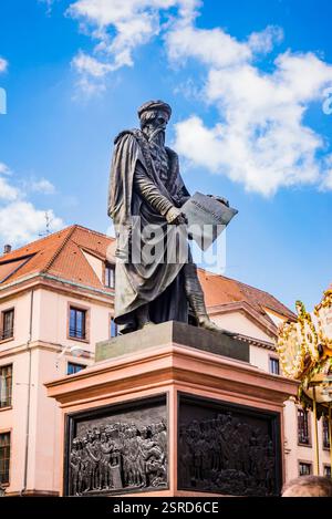 the Johannes Gutenberg statue in Strasbourg which is built in 1840 ...