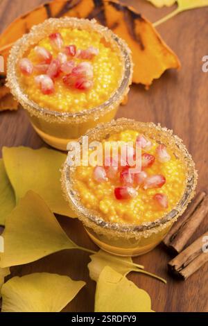 Pumpkin pudding with tapioca pearls, lodz, poland Stock Photo - Alamy
