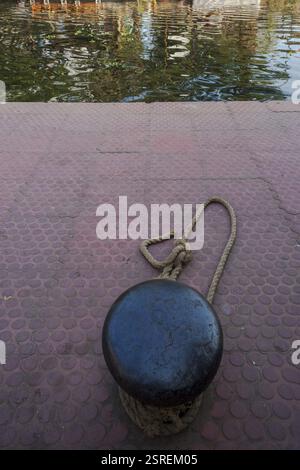 Capstan at Boat Jetty, Alappuzha, Kerala, India, Asia Stock Photo - Alamy
