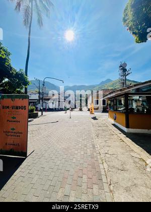 Ilhabela travel map Stock Photo - Alamy